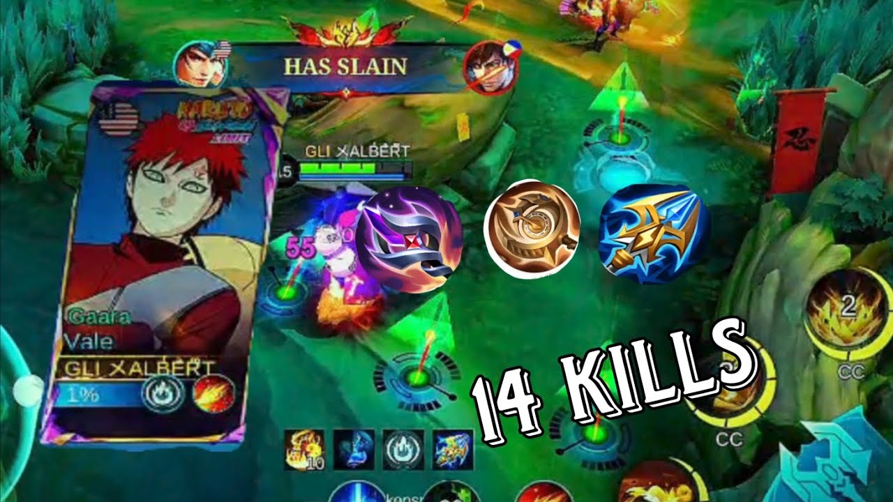 VALE(GAARA) 🔥14 kiils Gameplay 🔥MOBILE LEGENDS BANG BANG - YouTube