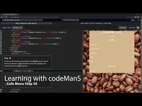 Learn Basic CSS by Building a Cafe Menu - Step 50 - YouTube