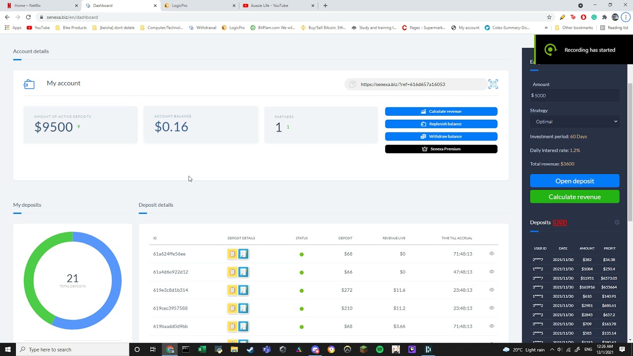 Senexa.biz HYIP Passive Income - YouTube