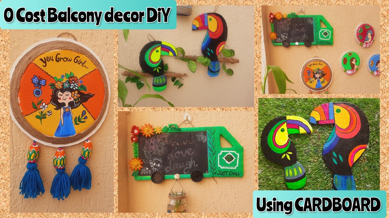 0 Cost Balcony Decor DiY ideas | Beautiful DIY ideas using Waste ...
