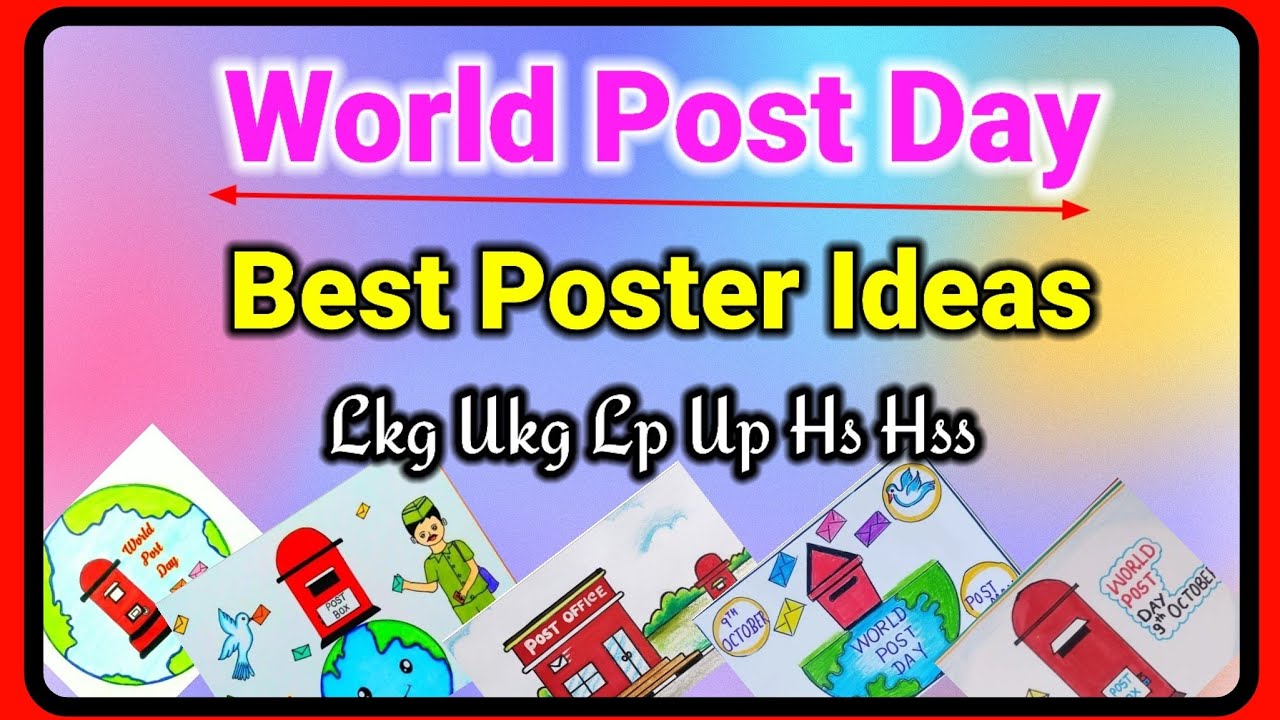 World Post day poster making world poster day drawing ideas, Ashwin's ...