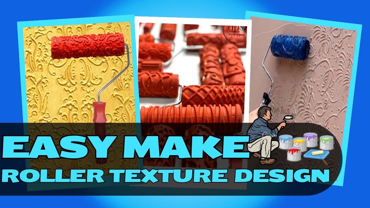 EASY MAKE TEXTURE DESIGN || NEW LATEST TEXTURE DESIGN || DESIGN ROLLER ...