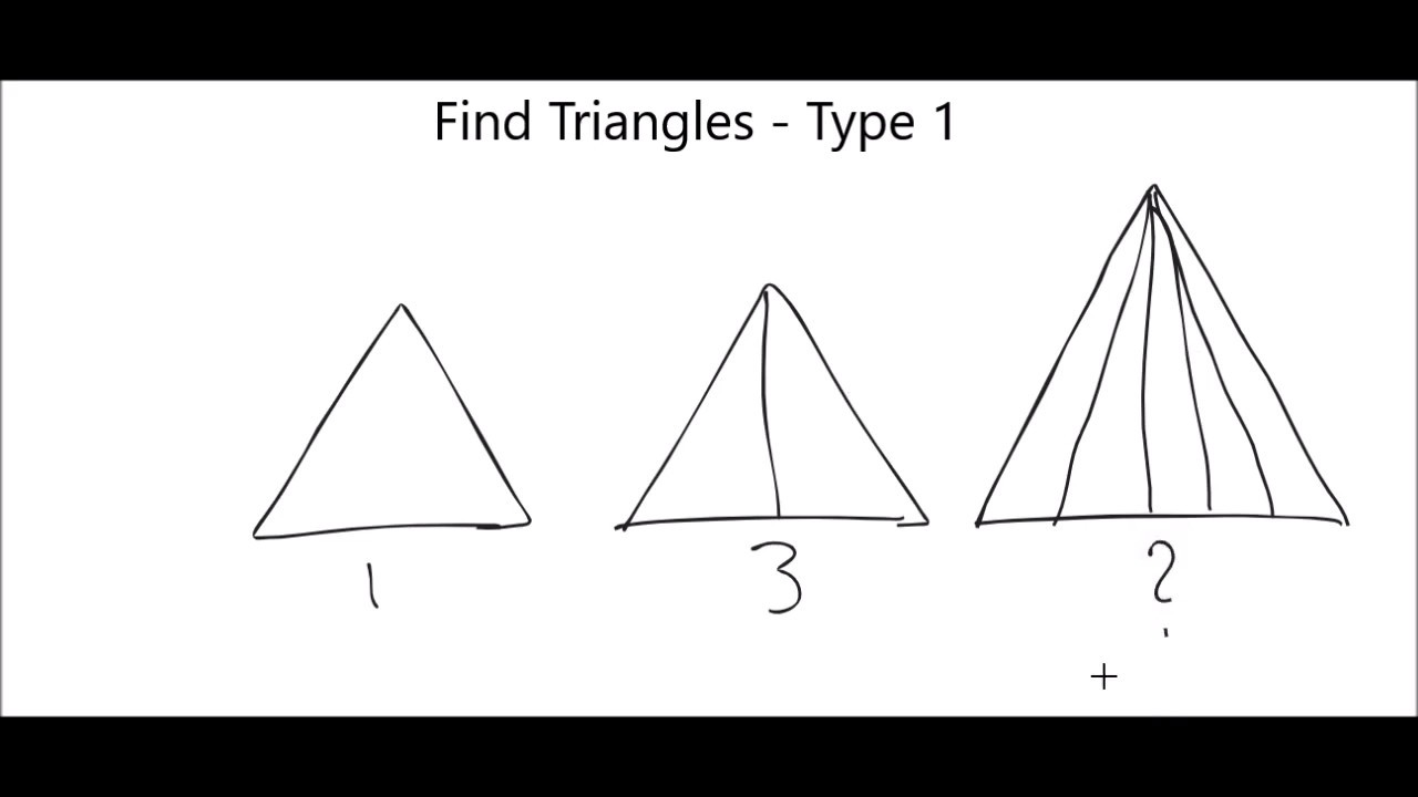 Trick to count total | triangles | in two different type of triangles - YouTube