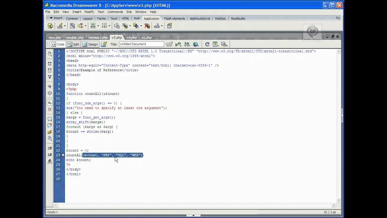 Php 03 05 Functions Passing Arguments By Reference Youtube 9815