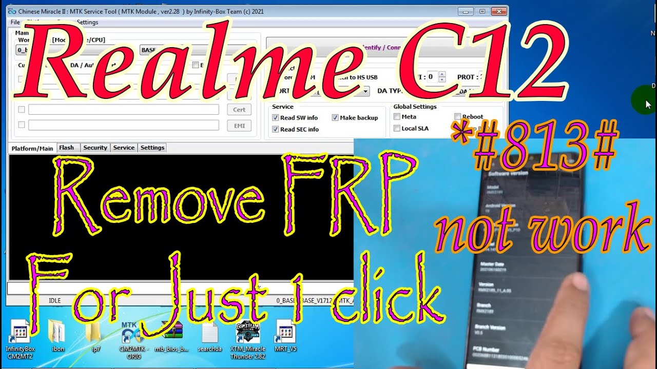 Realme C12 RMX2189 FRP Removal via cm2 for just one click |Frp bypass ...