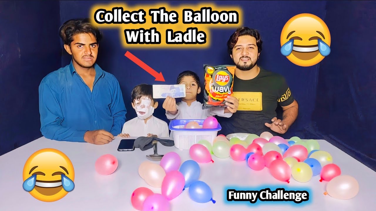 Balloon Challenge With Ladle|Collect The Balloon Challenge|The Fun Fame ...