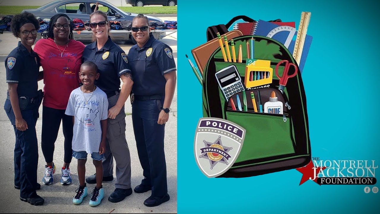 Badges & Booksacks honors fallen BPRD Officer Montrell Jackson - YouTube