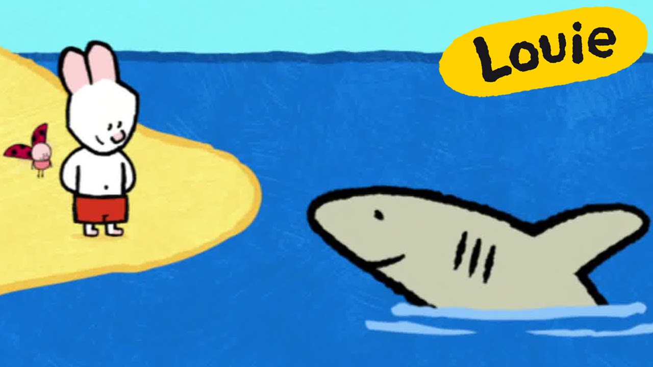 Louie, draw me a shark | Learn to draw cartoon for kids - YouTube