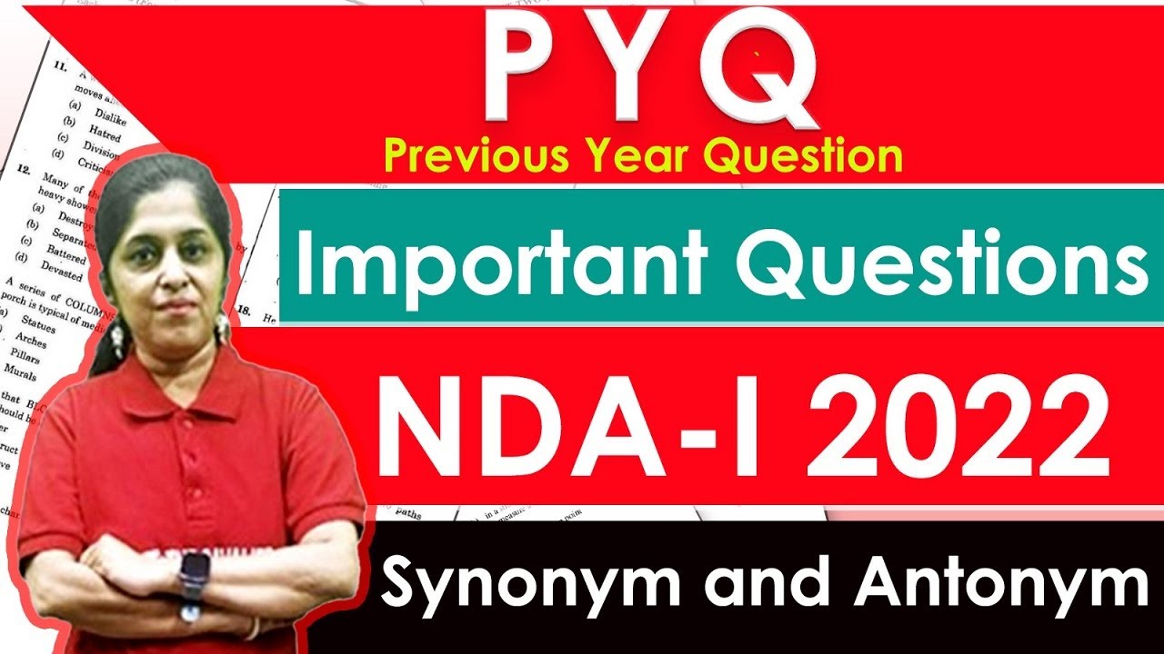 Synonyms and Antonyms for NDA | Previous Year Questions |Synonyms ...