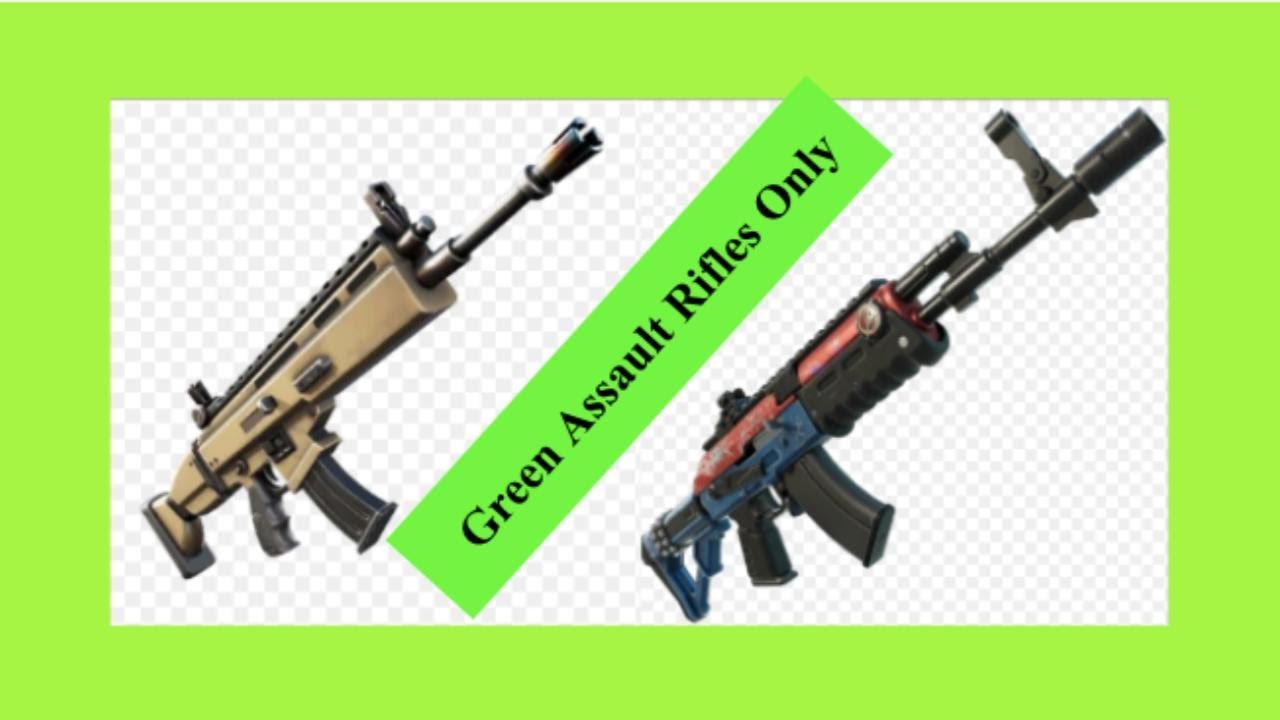 The Green Assault Rifle Only Challenge - Fortnite - YouTube