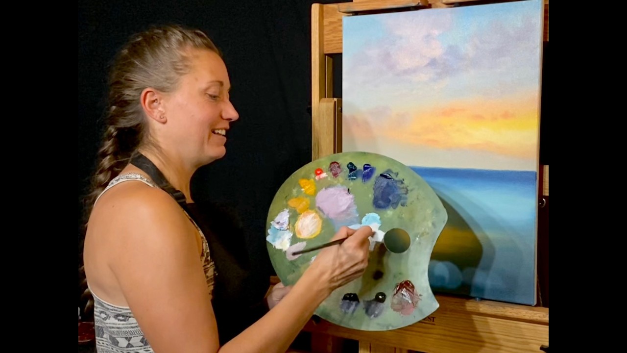 Oil Painting Tutorial #15 "Splashy Shores" by Kaylee Rakowski - YouTube