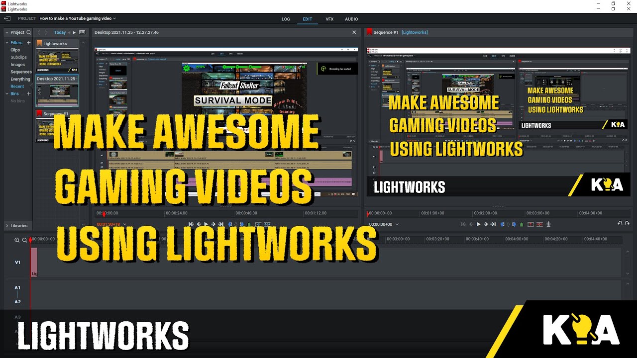 How to make a YouTube Gaming video QUICKLY - Tutorial - Lightworks ...
