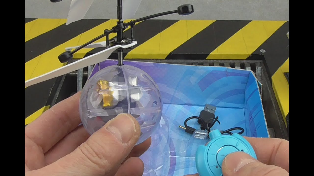 Shredding Machine Crushing: Flying Gadgets Flying Ball RC Helicopter ...