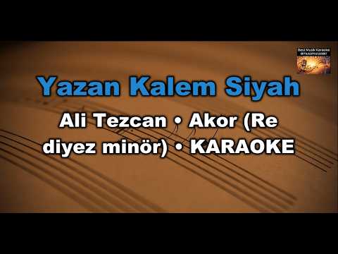 Yazan kalem siyah - Ali Tezcan  (Akor/D#m/Re diyez minör)  Karaoke / Md Altyapı / Cover / Lyrics
