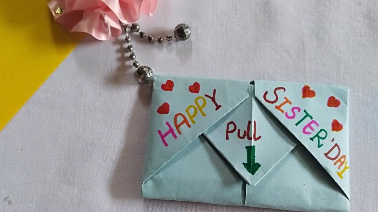 How to make sisters day card at home|diy sister day card gift|sisters ...