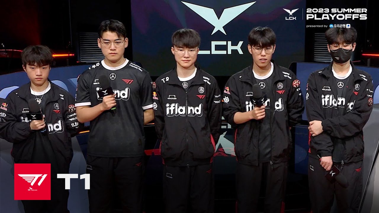 T1 인터뷰 | DK vs. T1 | 08.09 | 2023 LCK 서머 플레이오프 1라운드 - YouTube