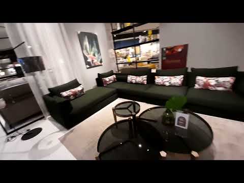 Sofa hijau yang elegant