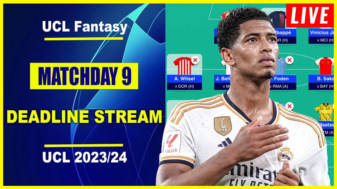 UCL Fantasy Matchday 9: Deadline Stream | Live Q&A | Champions League Fantasy Tips 2023/24 - YouTube
