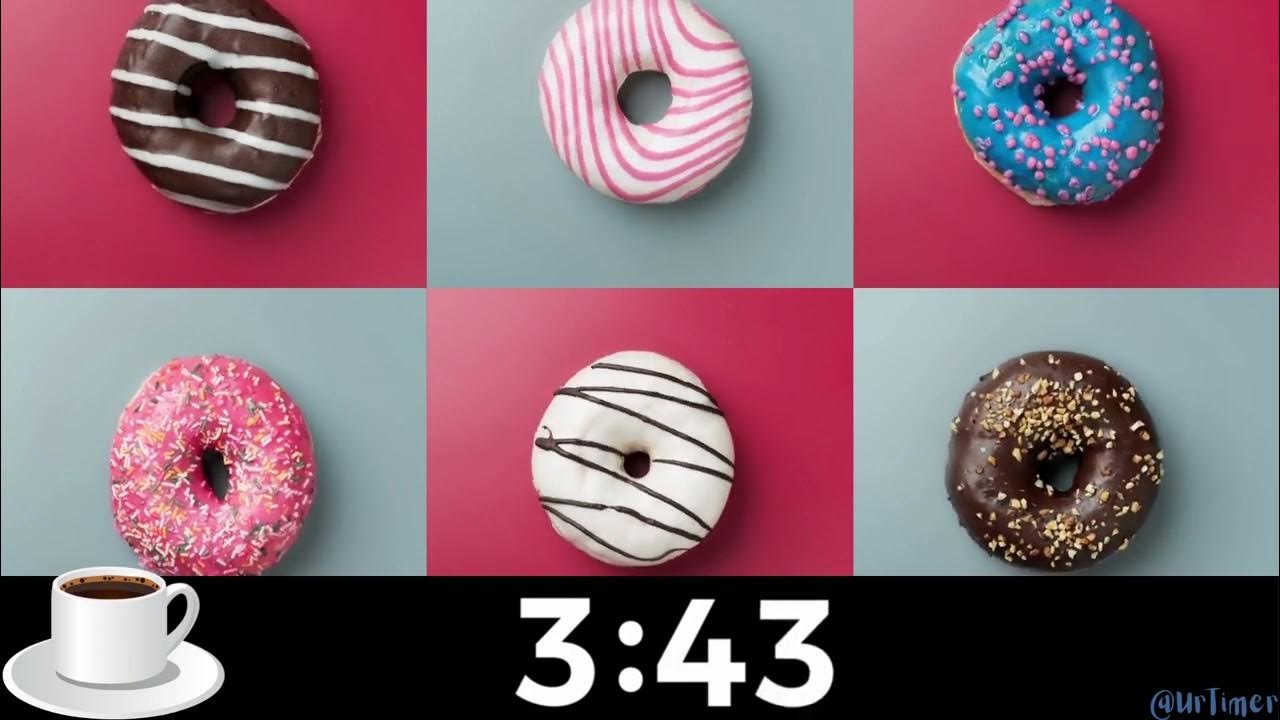 10 Minute Countdown Timer Donuts with Coffee Music - YouTube
