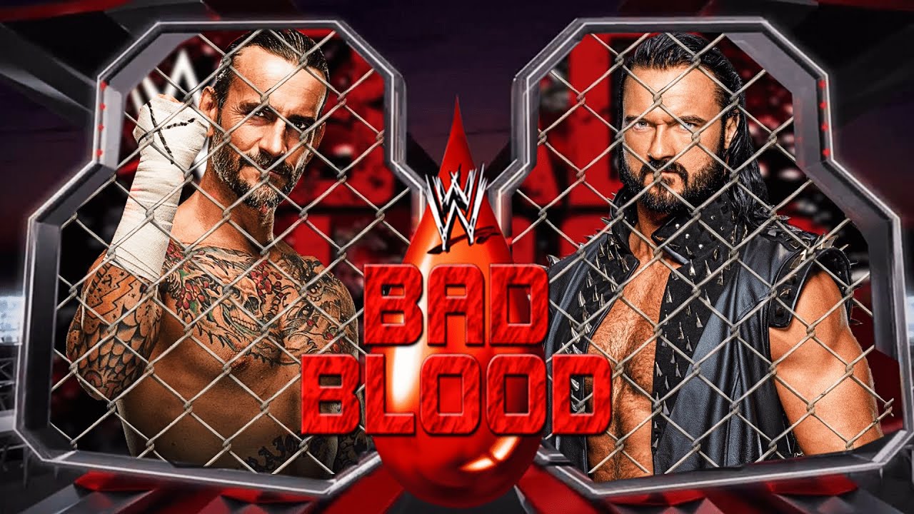 CM Punk vs Drew McIntyre in a Hell in a Cell match at Bad Blood - YouTube