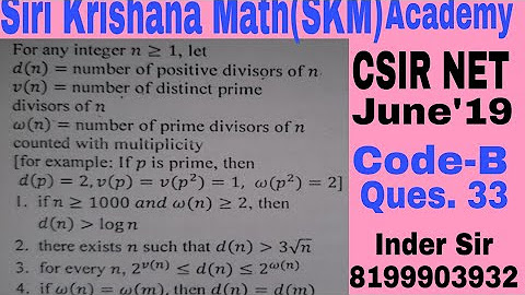 CSIR-NET _ Number Theory - YouTube
