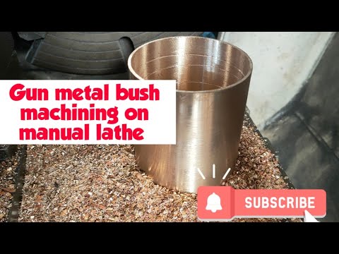 Making Gun metal bush on manual lathe machine #engineering - YouTube