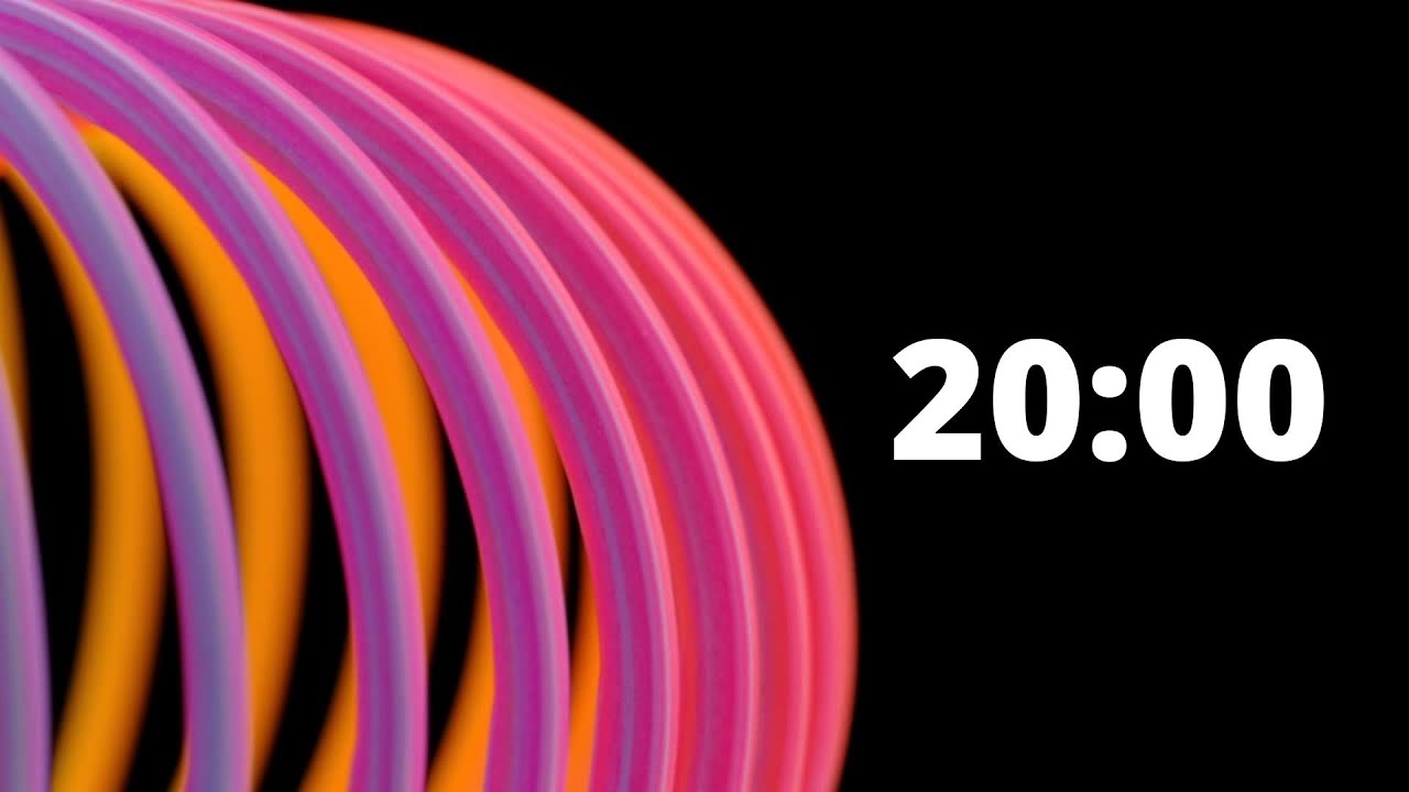 SUPER COOL 20 MINUTE COUNTDOWN TIMER WITH NO SOUND - YouTube