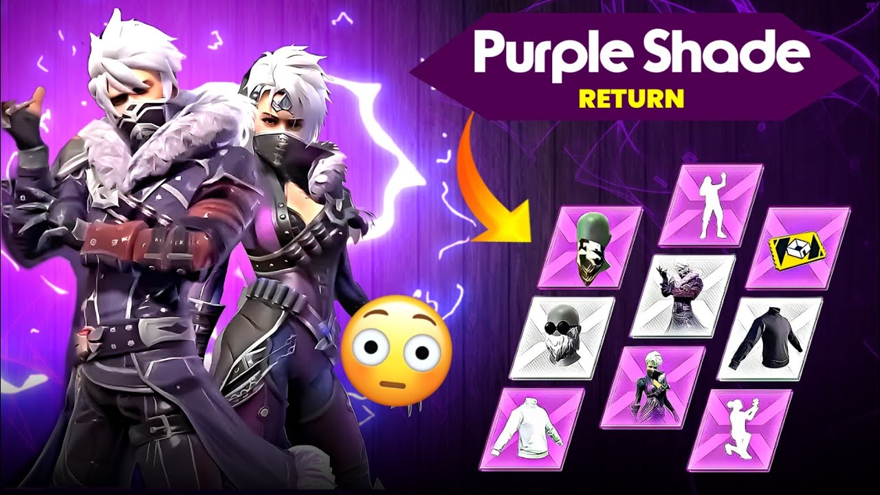 Purple Shade Bundle Return 🔥🤯 | Old Man Mask Return | Free Fire New ...