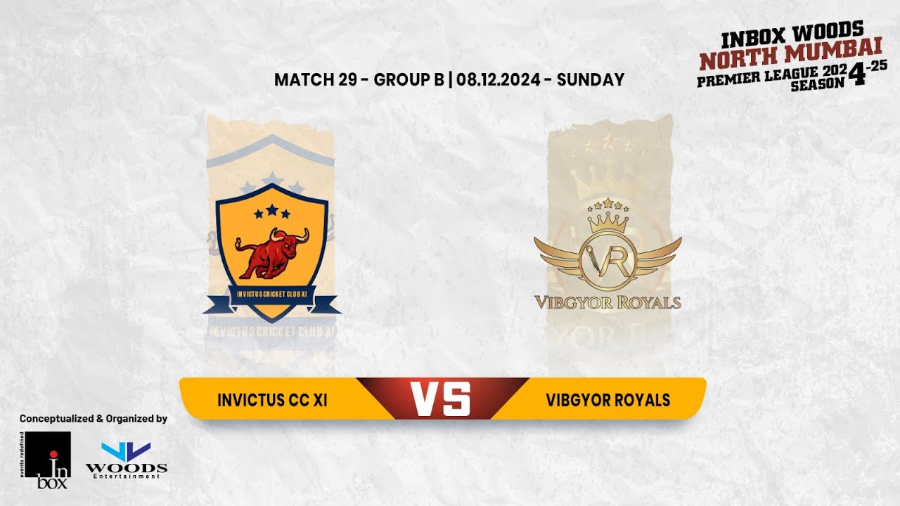 Invictus CC V/s Vibgyor Royals || Match 29 || NMPL || Woods Cricket ...