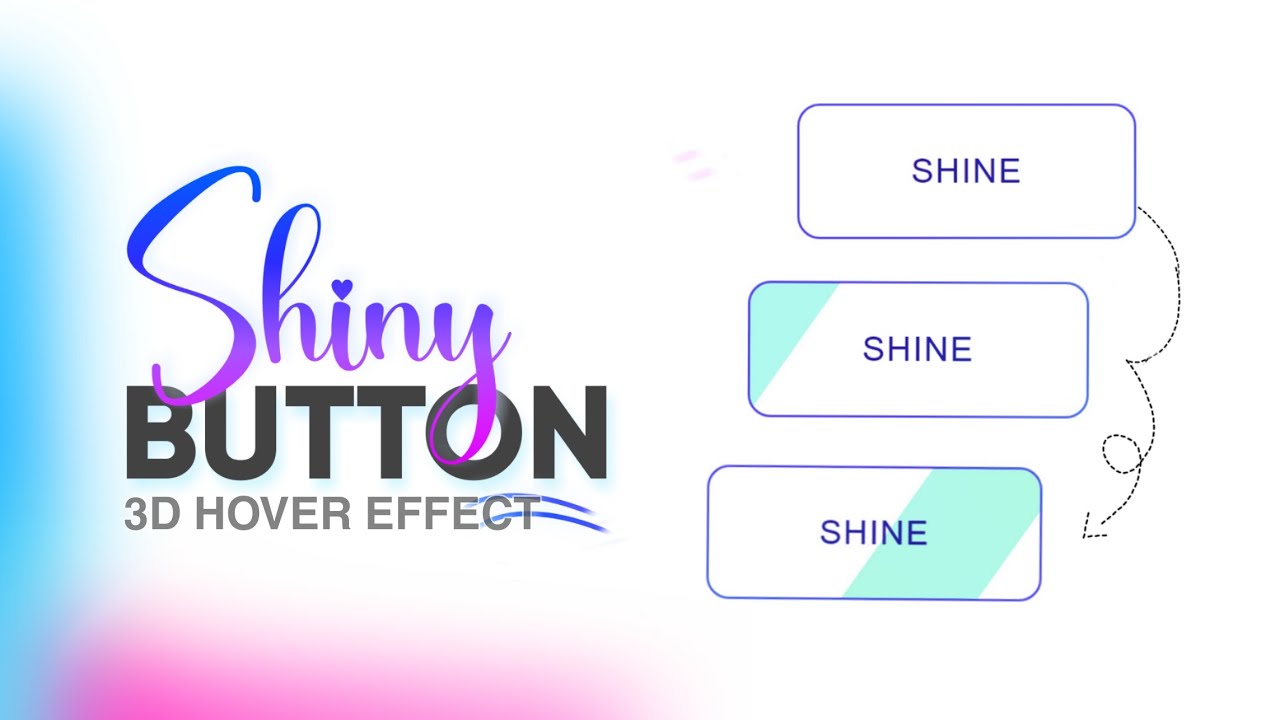 Shiny Button Hover Effect With 3d Animation With Html And Css Only Css 6110