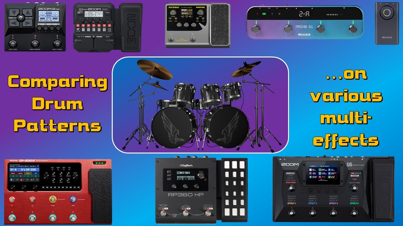 Comparing Drum Patterns on various Multi-effect units - YouTube