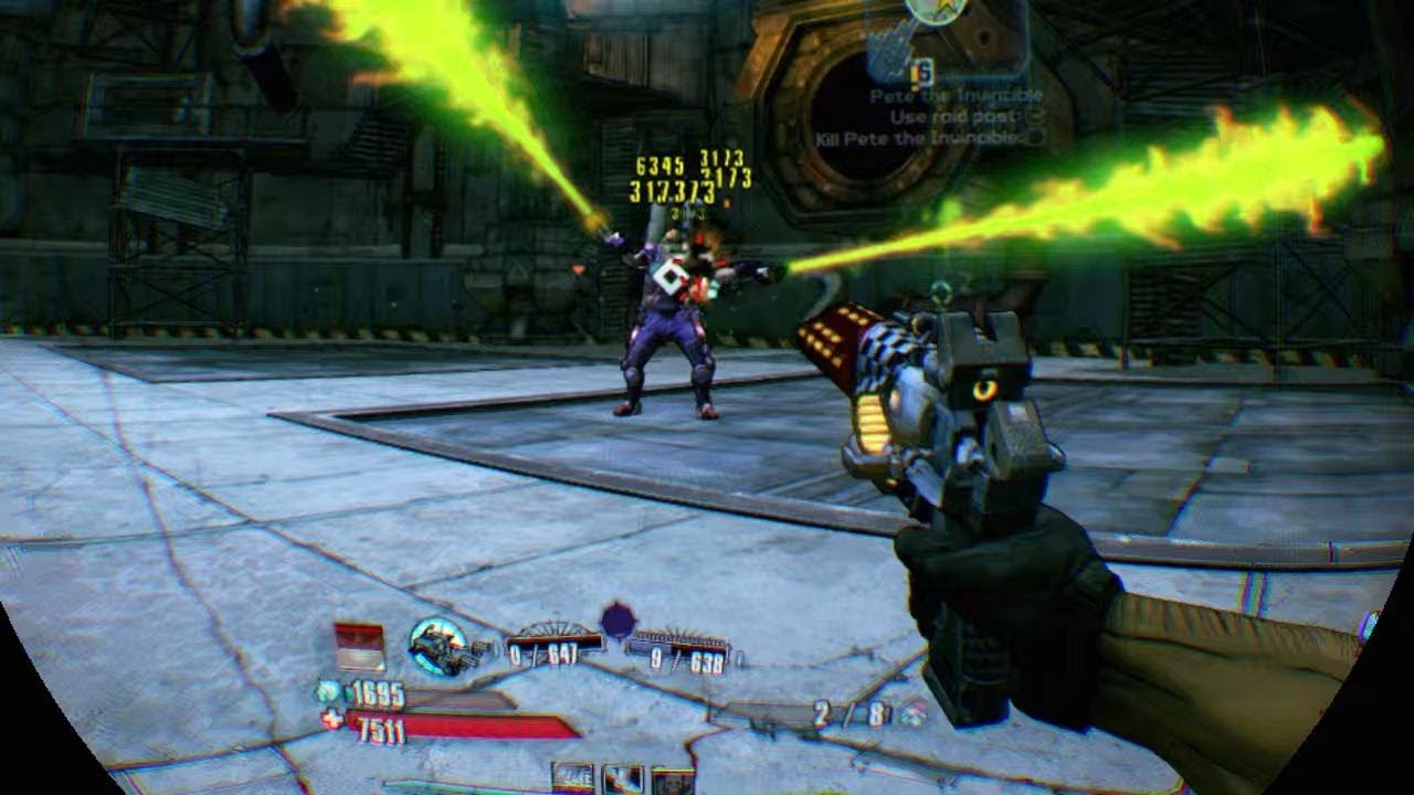 Borderlands 2 VR | Pyro Pete the Invincible Boss Fight - Normal - YouTube