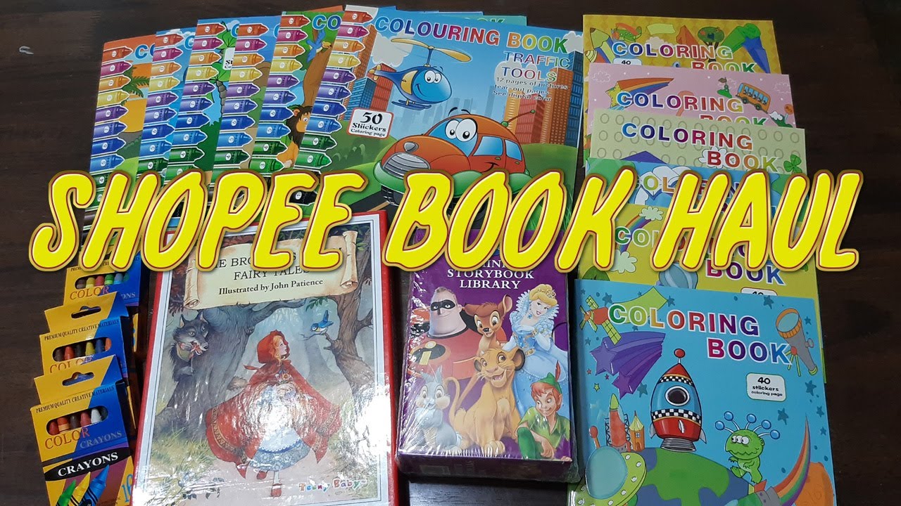 Shopee Finds Story Books and Coloring Books Haul Philippines - YouTube
