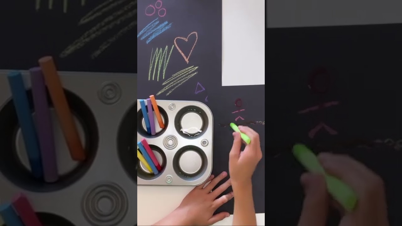 Wet Chalk Art Daycare Activity - YouTube