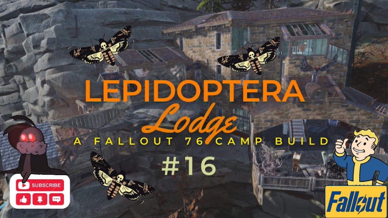 Fallout 76 MothMan Cultist camp build “Lepidoptera Lodge” - YouTube