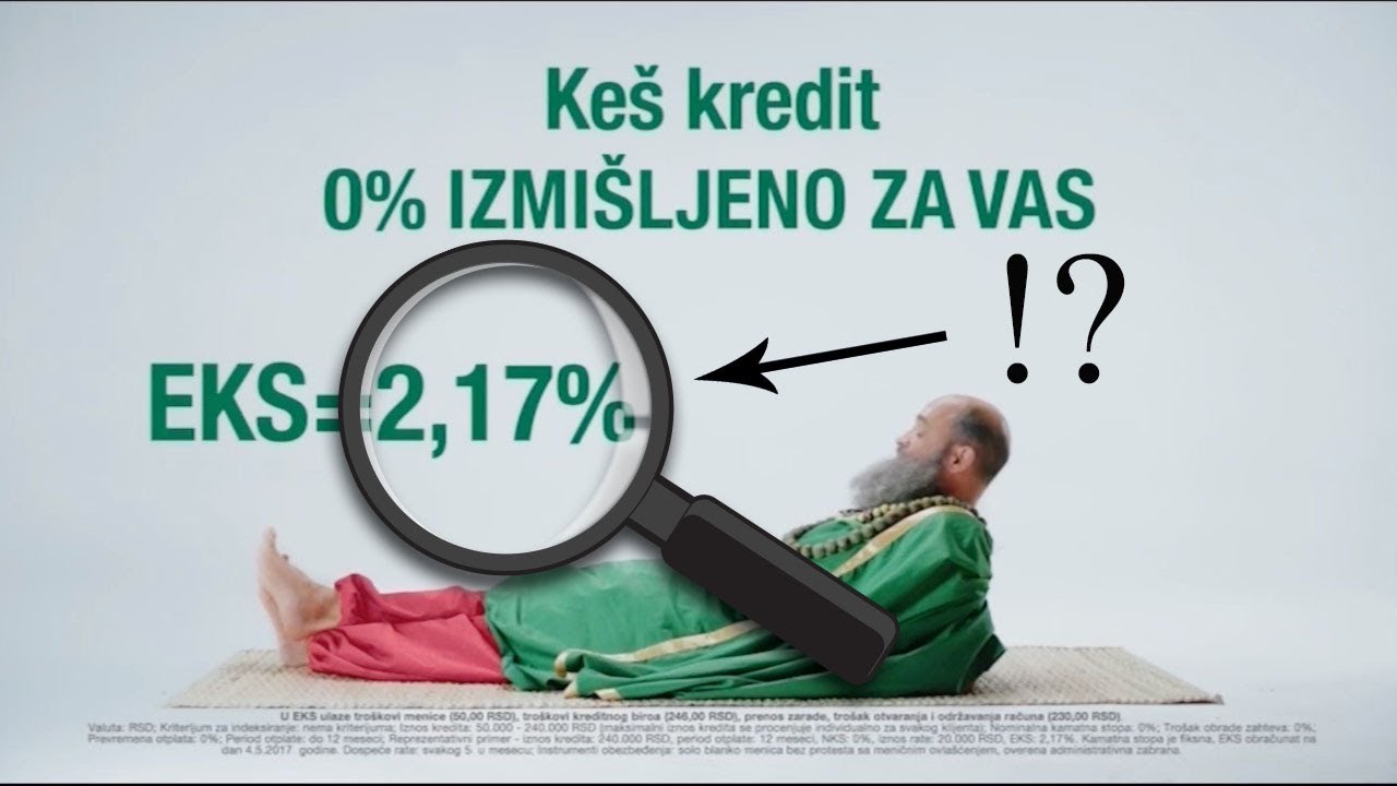 Reklame pod lupom E31 - Je li zaista 0% kamata na kredit u Credit ...
