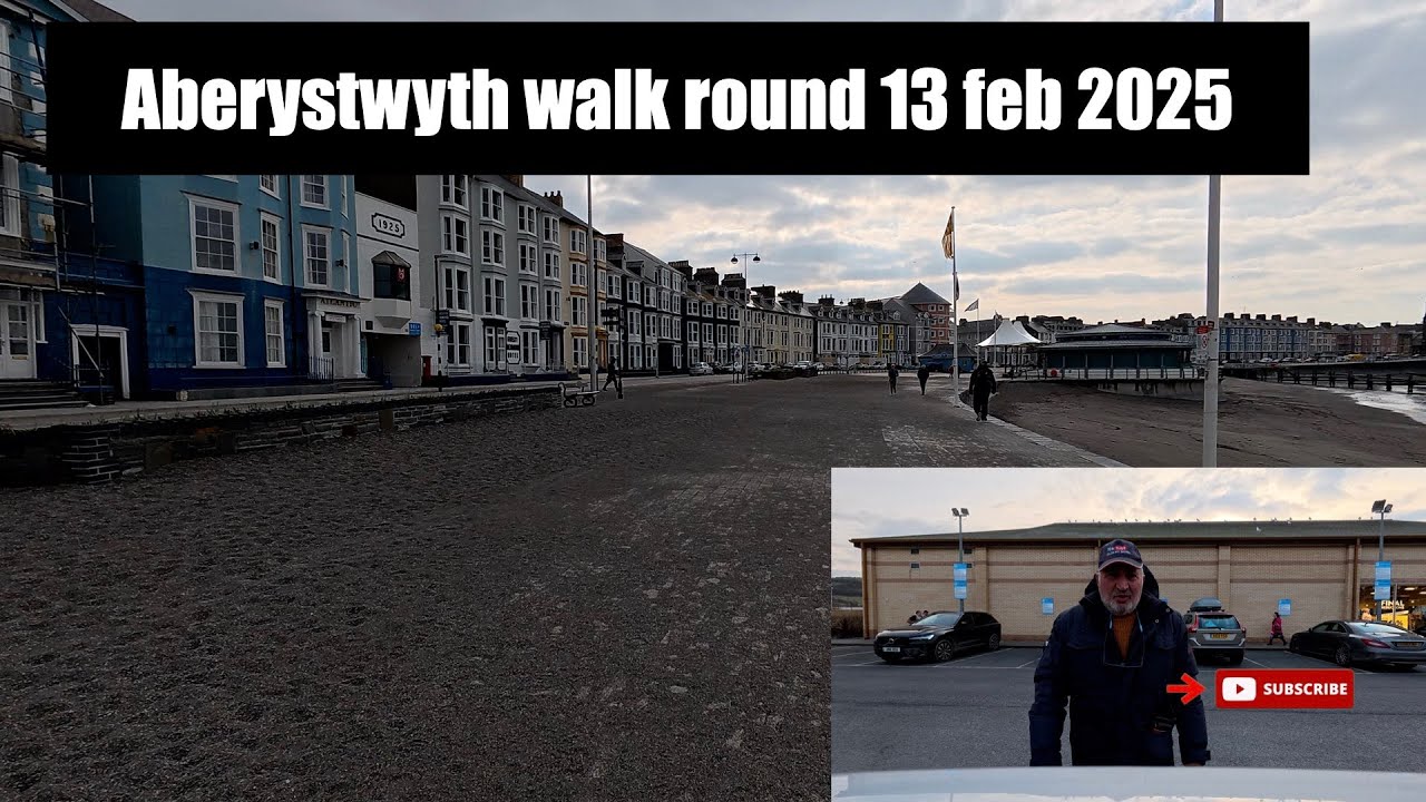 Aberystwyth walk round 13 feb 2025 - YouTube