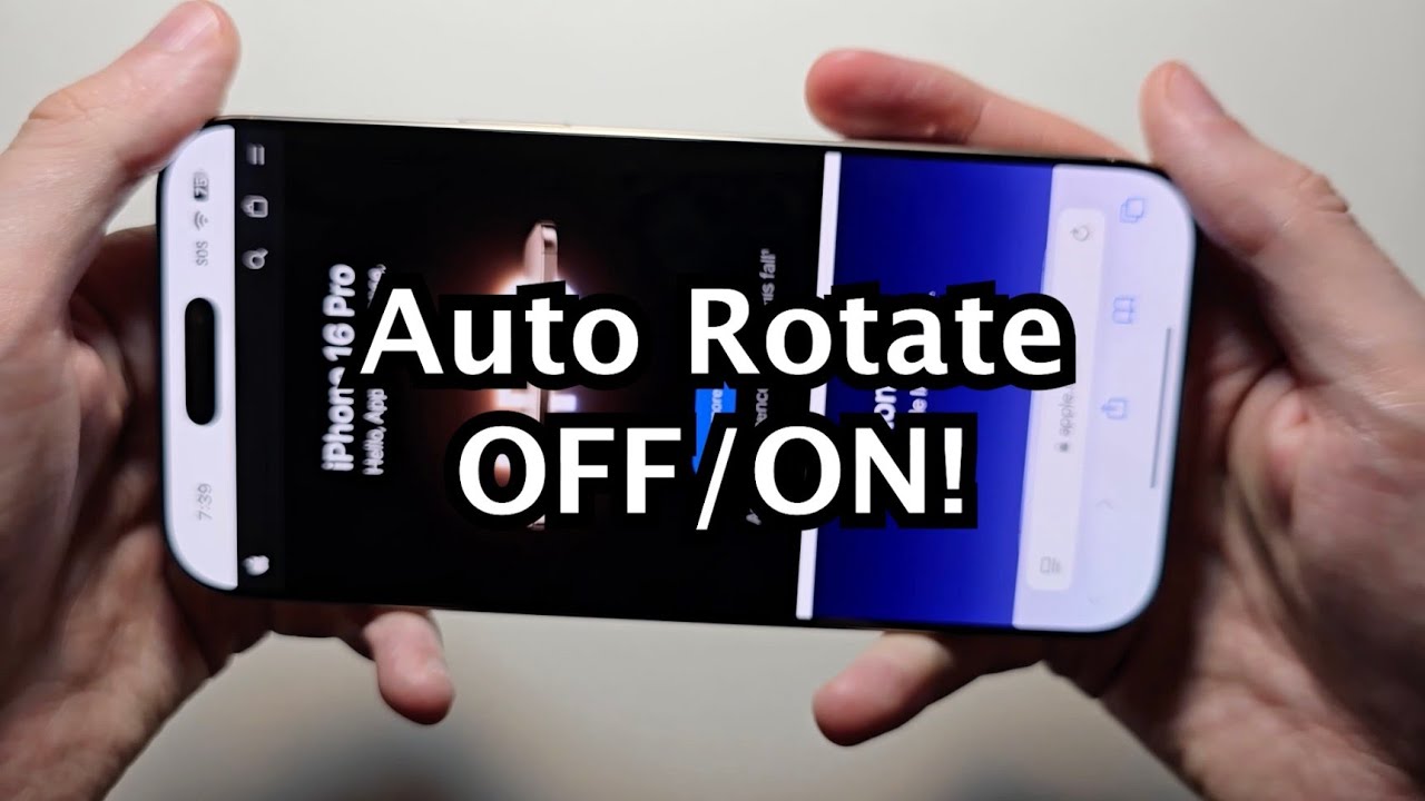 iPhone 16 How to Turn OFF/ON Auto Rotate Screen! (iOS 18) - YouTube