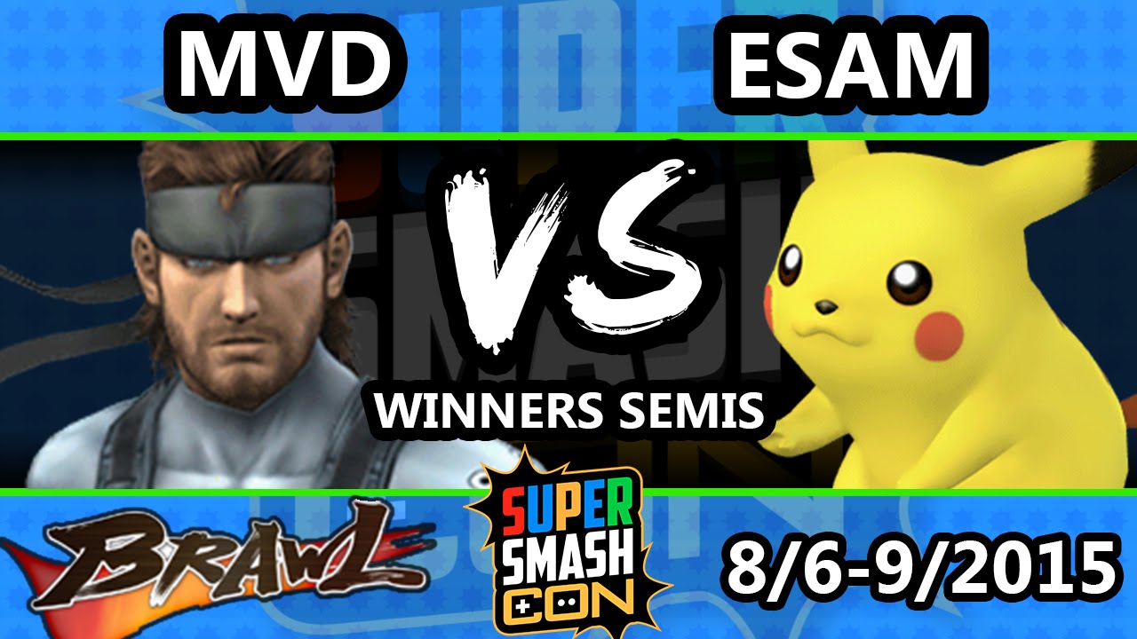 Super Smash Con - ESAM (Pikachu) Vs. MVD (Snake) - Winners Semis - SSBB ...