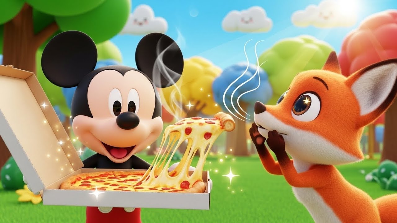 Mickey Mouse and the Hungry Fox Who Smelled the Pizza! 🍕🦊 | Fun 3D ...