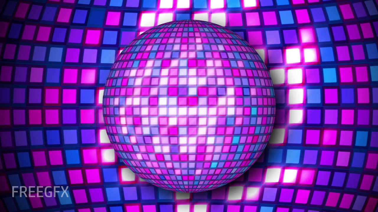 retro disco background animation loop - YouTube