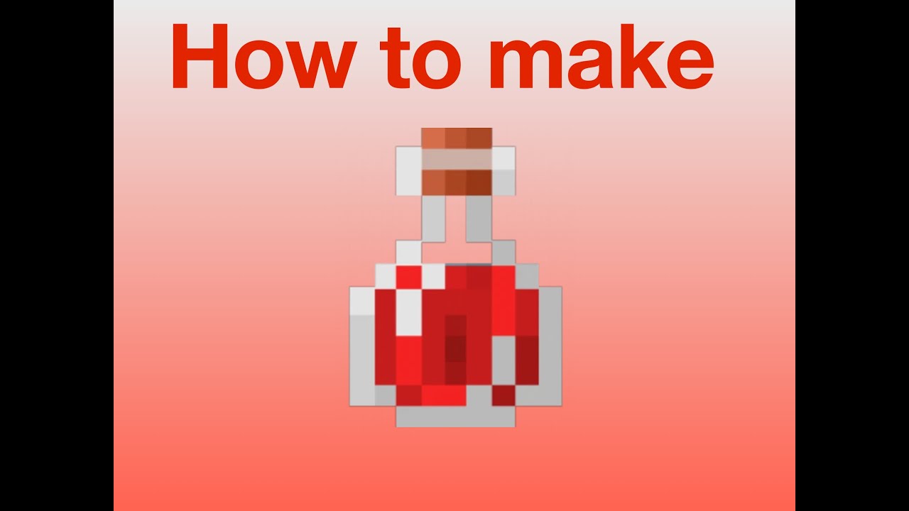 (How to make a healing potion) in Minecraft - YouTube