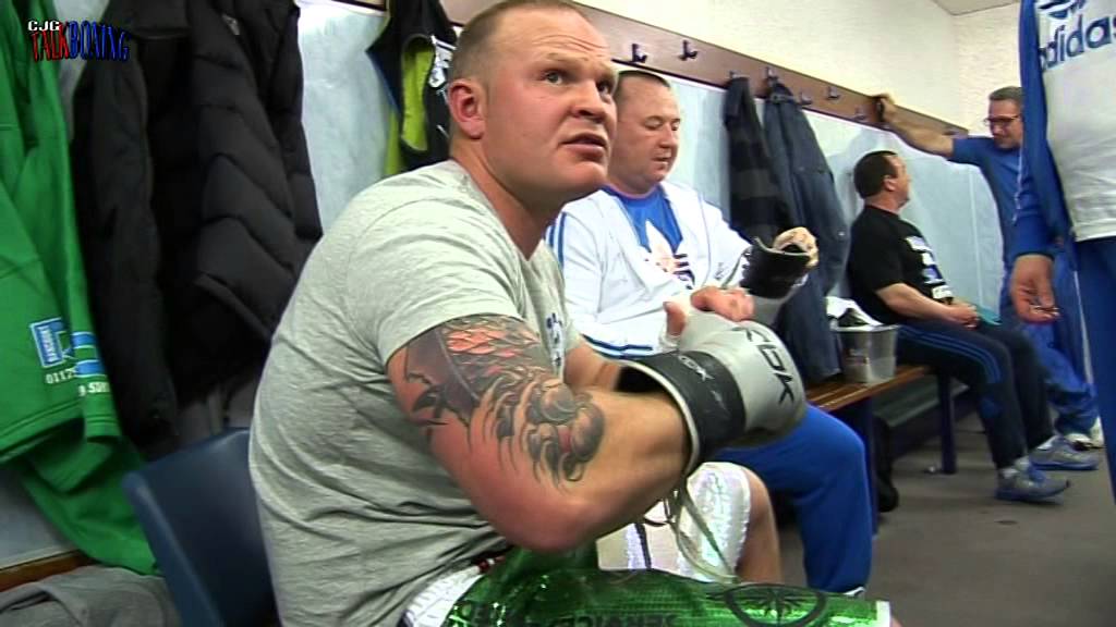 Ciaran Gibbons shoots,behind the scenes at a small hall boxing show ...