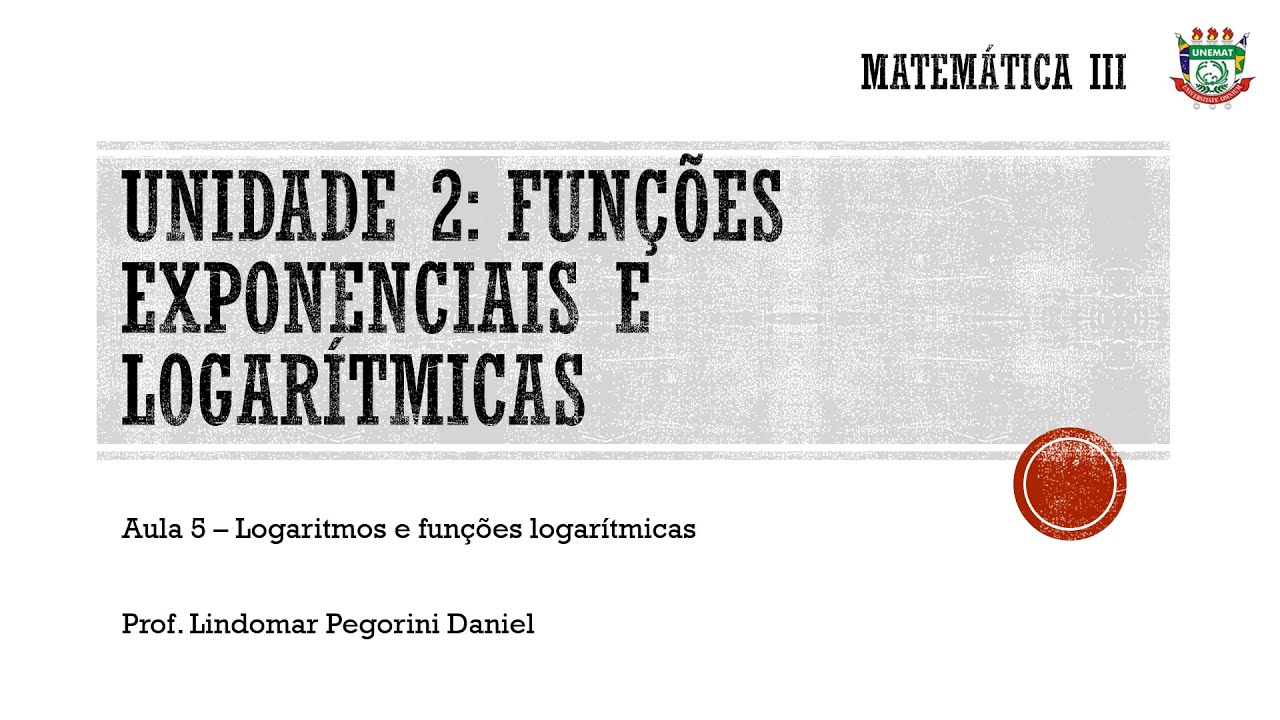 Aula 5 Logaritmos E Funções Logarítmicas Youtube
