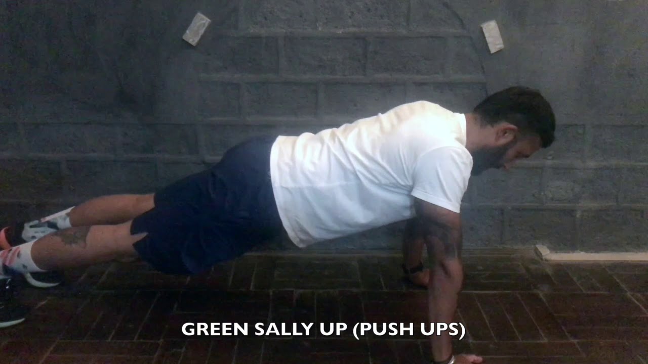 GREEN SALLY UP PUSH UPS - YouTube