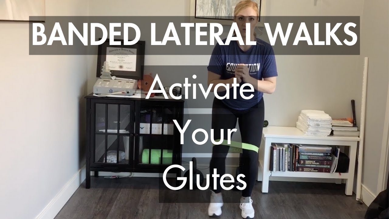 Banded Lateral Walks *How to active your GLUTES* - YouTube