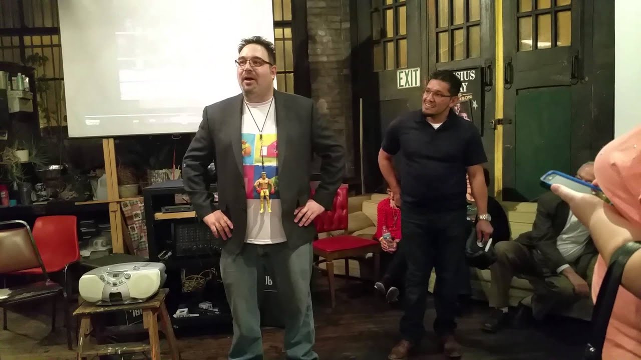 Artist Chris Guzman speaks at "75 Rounds." - YouTube