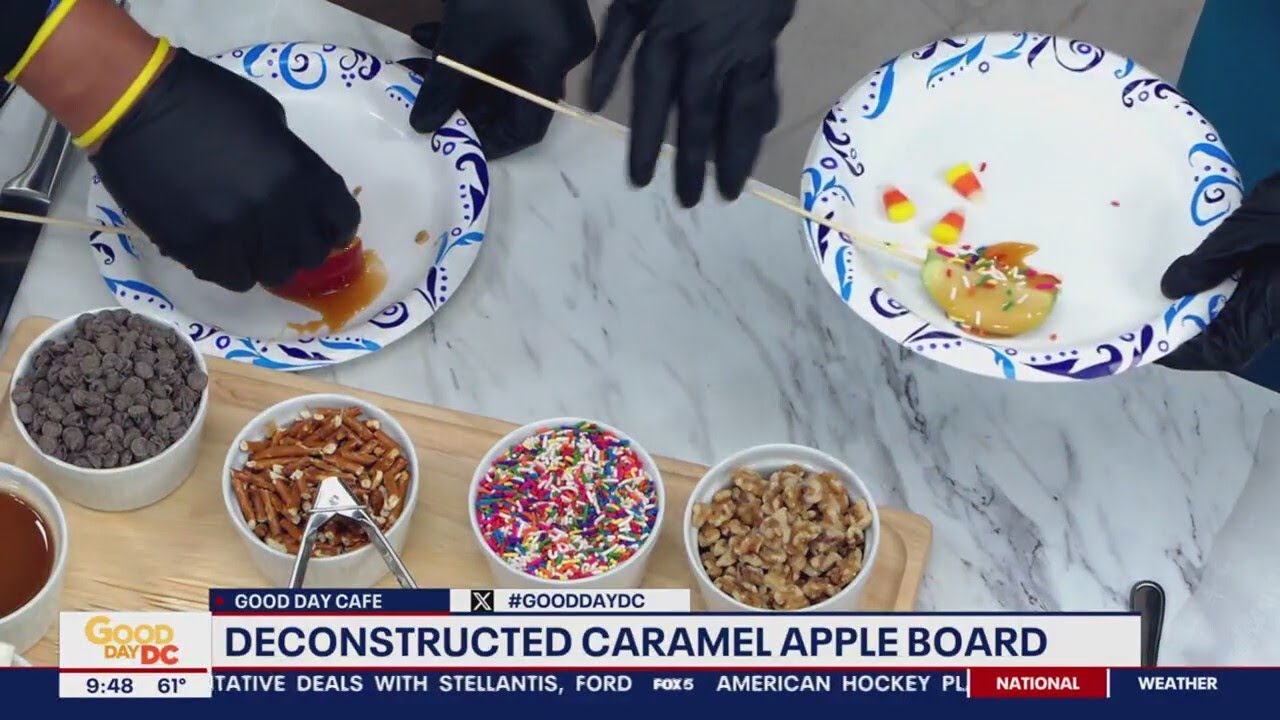 How to make the trending caramel apple board - YouTube