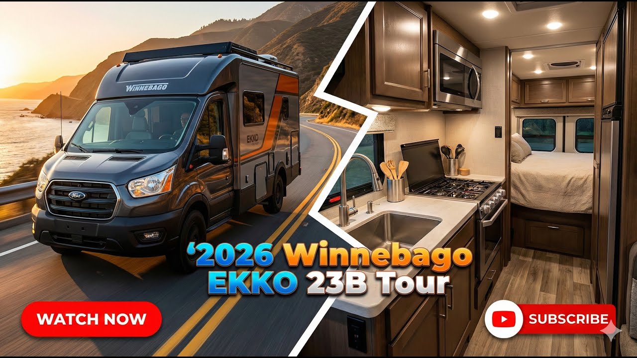 2026 Winnebago EKKO 23B Review – Real Interior & Exterior Tour - YouTube