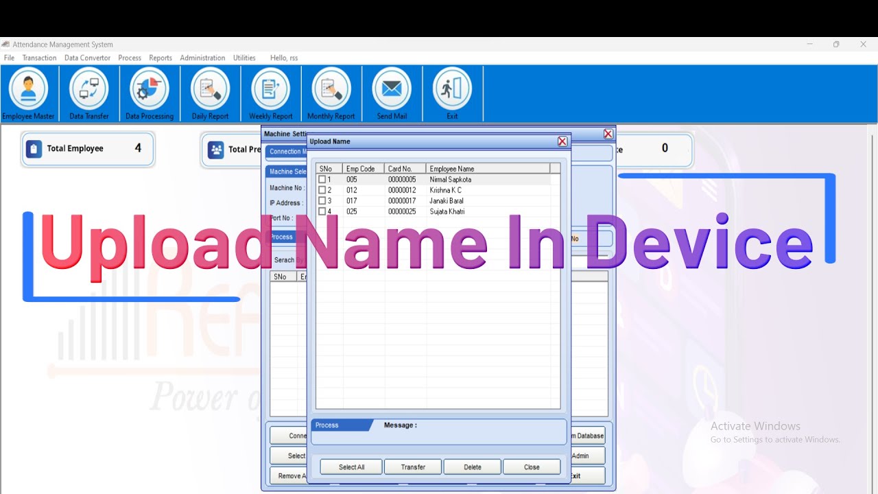 How to Upload name In device from Software | Realsoft 12.4 - YouTube